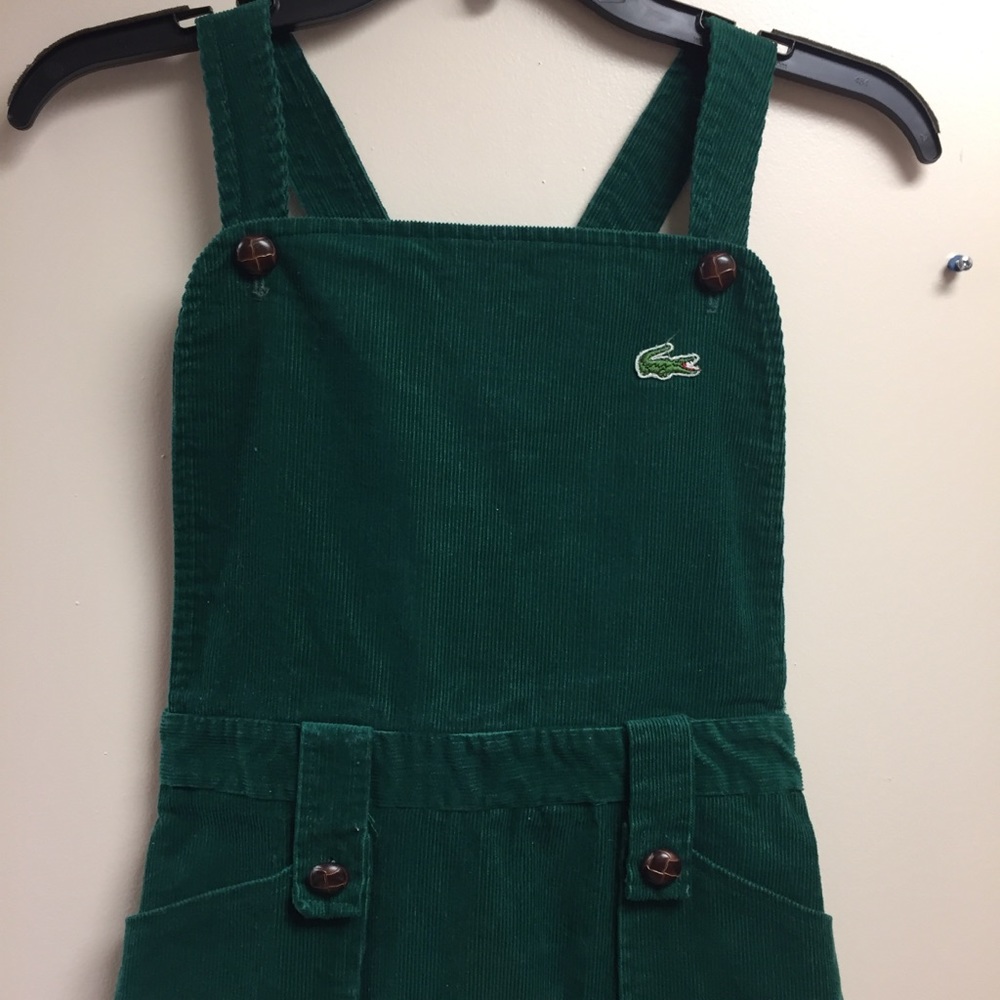 Vintage 70s Izod Lacoste Gator Logo Corduroy Dress - Gem